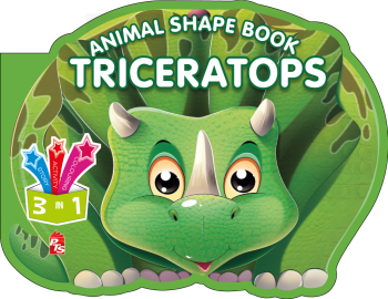 Animal Shape Book - Triceratops - Buku - PTS