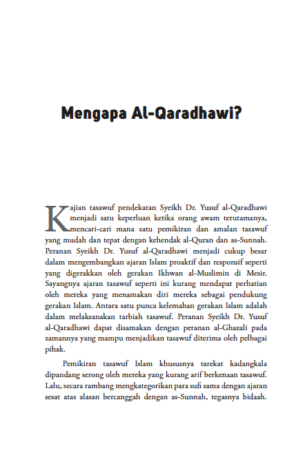 Pemikiran Tasawuf Syeikh Dr. Yusuf Al-Qaradhawi - Buku - PTS