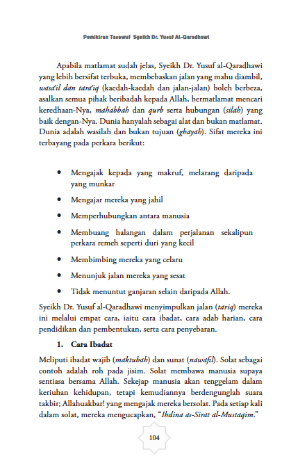 Pemikiran Tasawuf Syeikh Dr. Yusuf Al-Qaradhawi - Buku - PTS