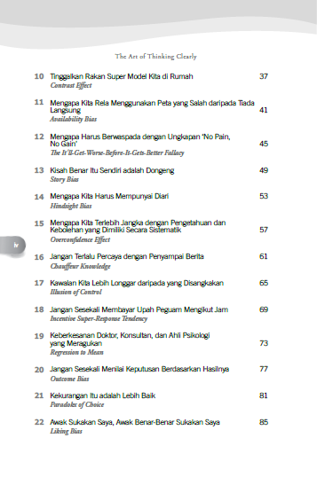 The Art of Thinking Clearly - Buku - PTS