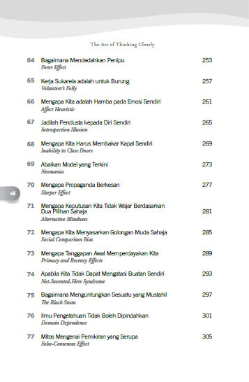 The Art of Thinking Clearly - Buku - PTS