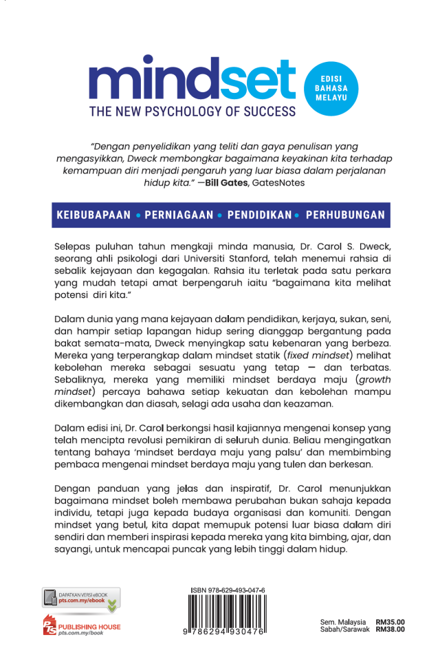 Mindset: The New Psychology of Success (Edisi Bahasa Melayu) - Buku - PTS